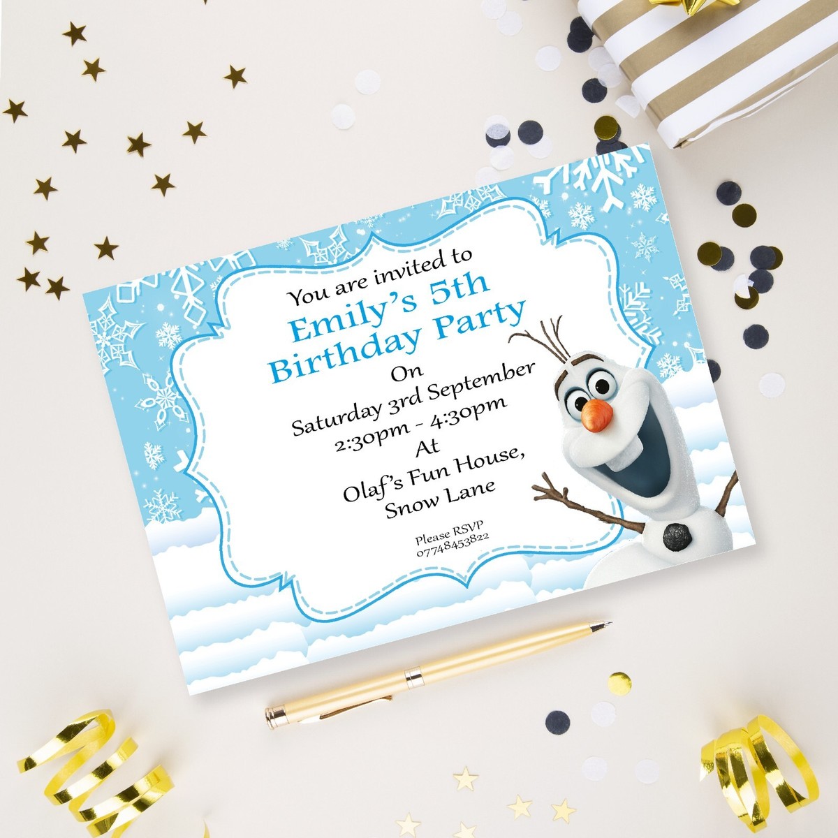 Olaf Handmade Invitations Frozen Invitations: Creating A Magical