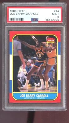 1986-87 Fleer #14 Joe Barry Carroll PSA 9 Graded Basketball Card NBA 86 ...