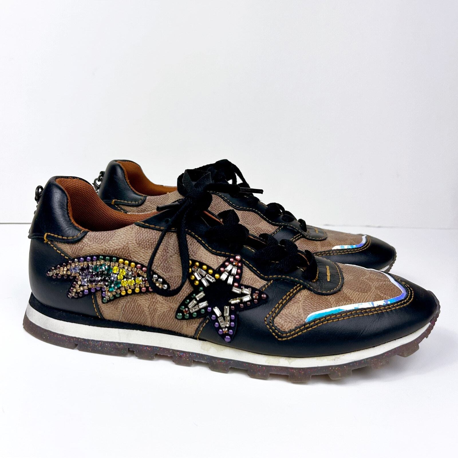 Coach C118 Signature Canvas Shooting Star Bejeweled M… - Gem