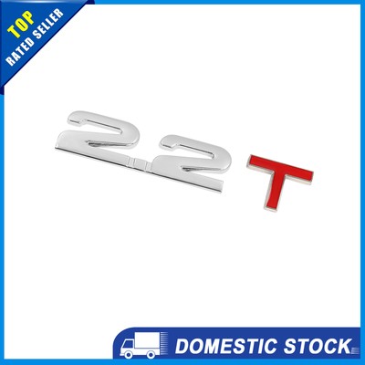 Pack of 1 Universal 3D Metal 2.2T Shaped Car Emblem Badge Decal Sticker ...
