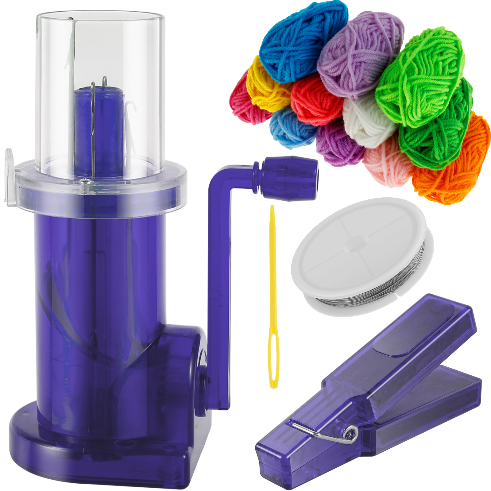 Mini Knitting Mill Hand Crank Knitting Machine Reusable Plastic ...