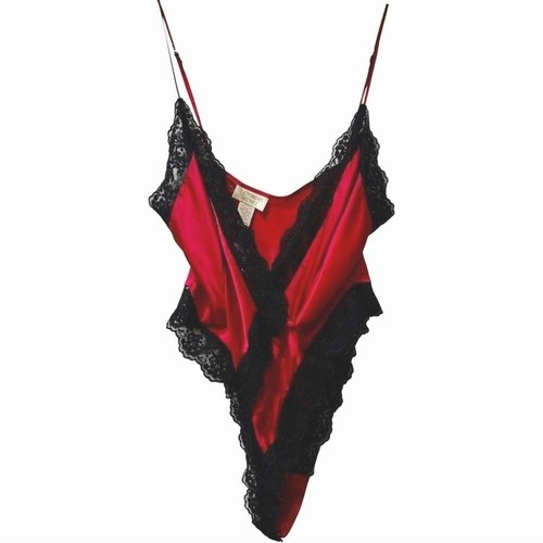 NWT Vintage Victoria's Secret Gold Label Silk Lace Teddy Rare Red ...