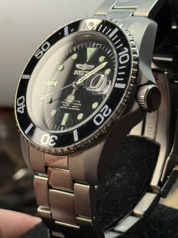 Invicta Professional Men's Dive Watch Automatic Solid Titanium 0420 | eBay