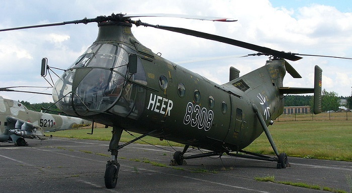 H-21 Shawnee Piasecki H21 Army Helicopter Wood Model Replica Large Free ...