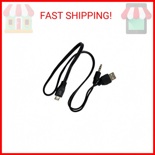 1x Micro USB 5pin to 3.5mm Audio Port Cable and USB-A Charge Cord for ...