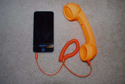 Orange Radiation Proof Retro Mic Cell Phone Handset for Mobile Phone 3 ...