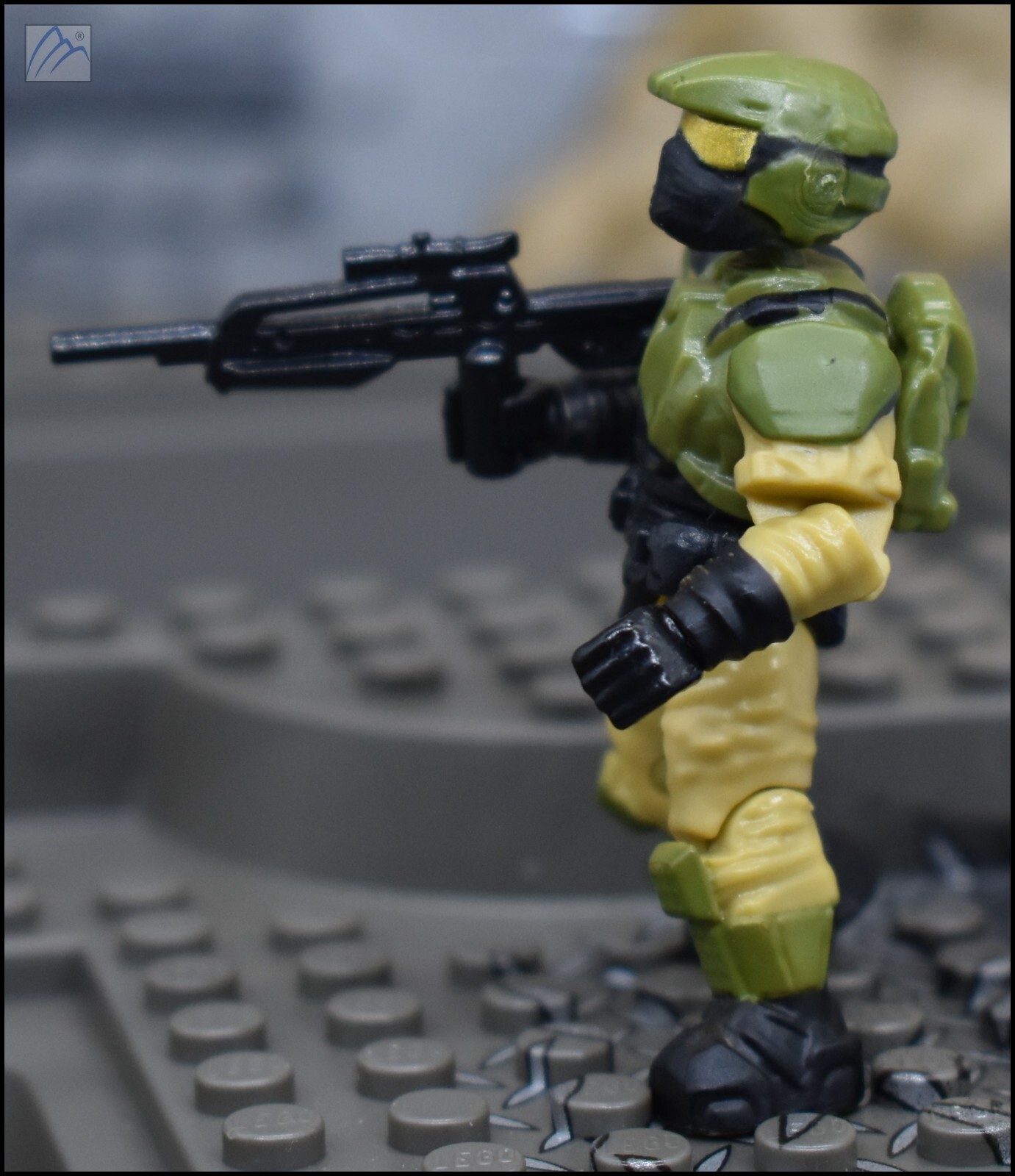 HALO MEGA BLOKS CONSTRUX GREEN CAMO UNSC MARINE MINI FIGURE 97110 ...