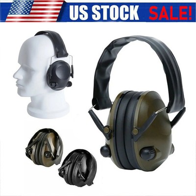 Foldable Electronic Ear Muffs Noise Blocking Shooting Hearing Safety ...