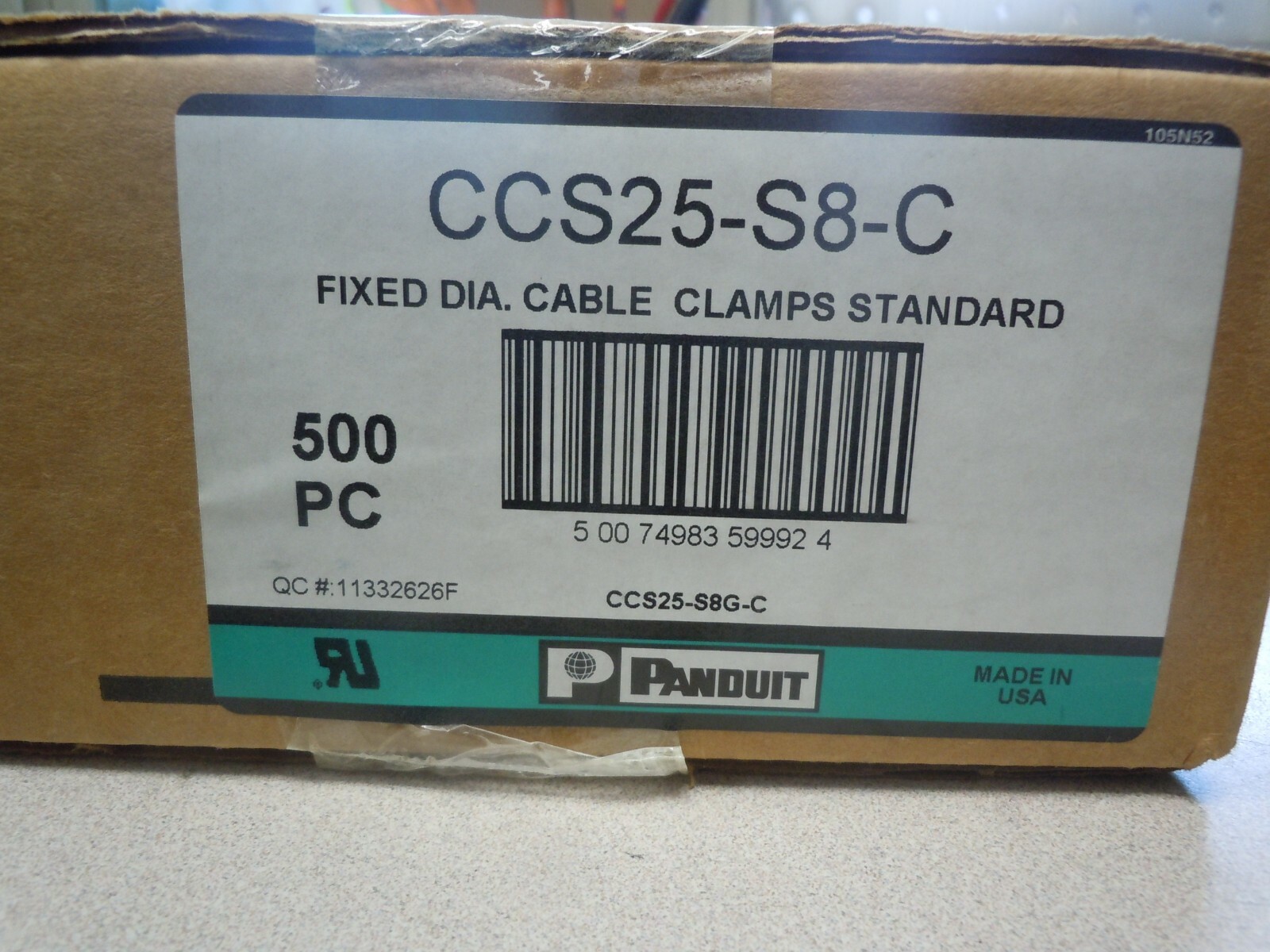 PANDUIT CCS25-S8-C Cable Clamp,Screw-On,Screw,Natural,PK 500 | eBay