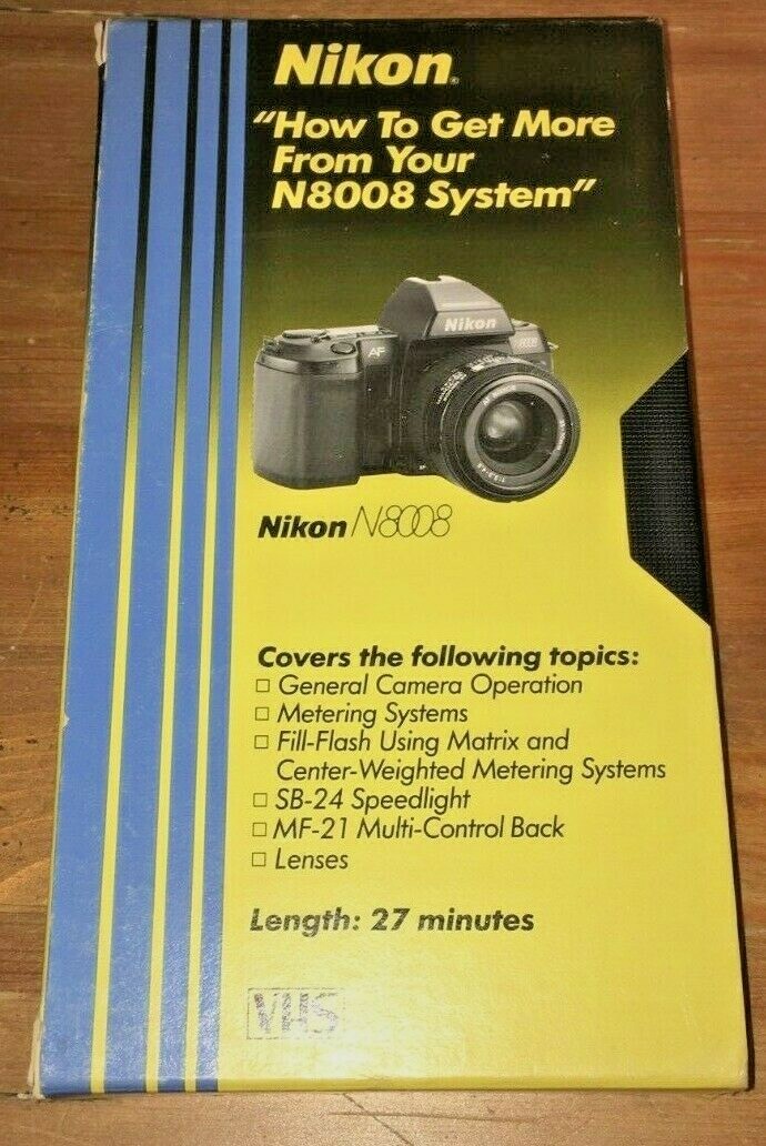 Nikon - How to Get More From Your N8008 Camera System - VHS + FREE DVD ...