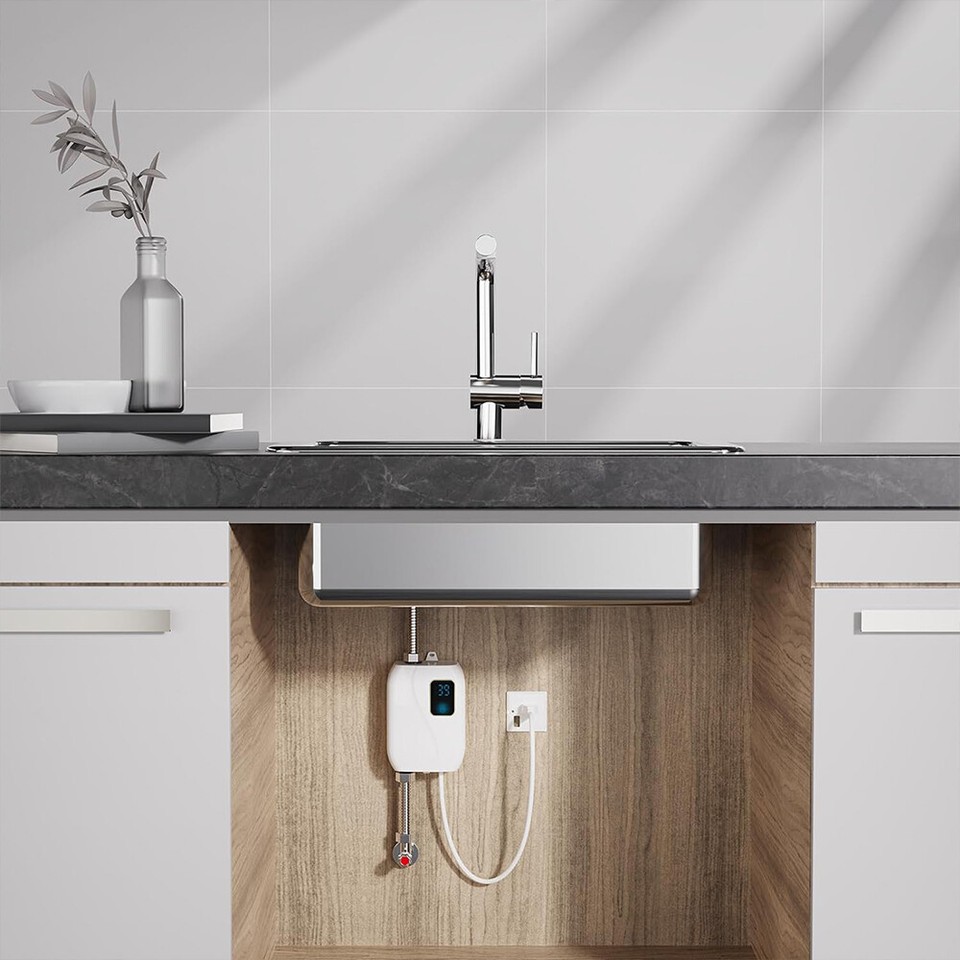 Electric Tankless Instant Hot Water Heater 3000W Under Sink Tap ...