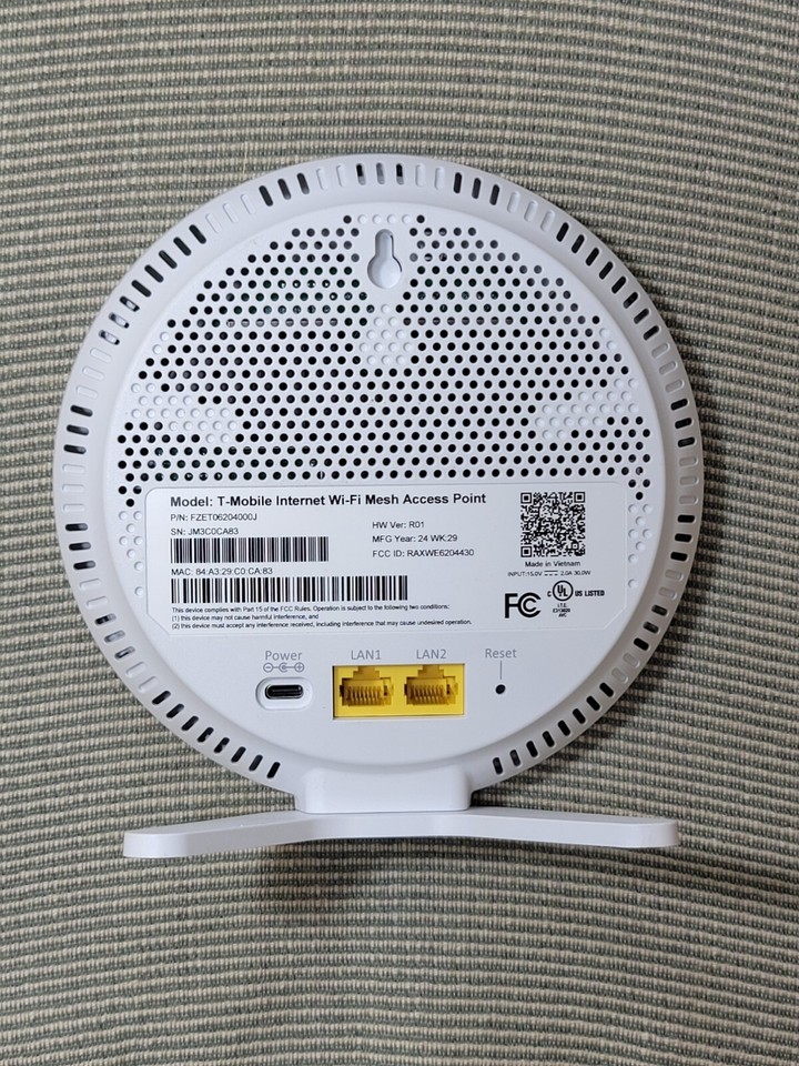 T-Mobile Internet Wi-Fi Mesh Access Point Open Box - Includes A/C ...