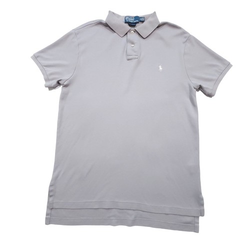 Polo Ralph Lauren Men's Gray Custom Fit Collard Polo Shirt Size M | eBay