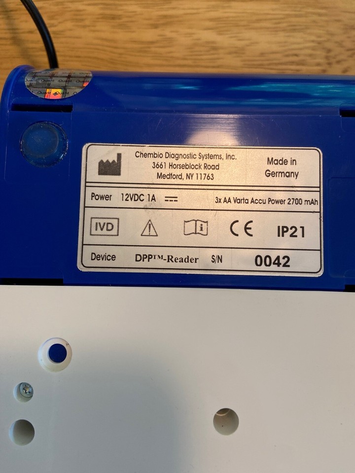 Chembio Diagnostics Inc DPP Test Reader With Hard Case! Good Working ...