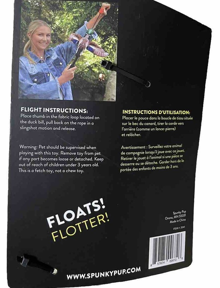 Spunky Pup Fly & Fetch Launching Floating Dog Toy - Duck, BRAND NEW | eBay