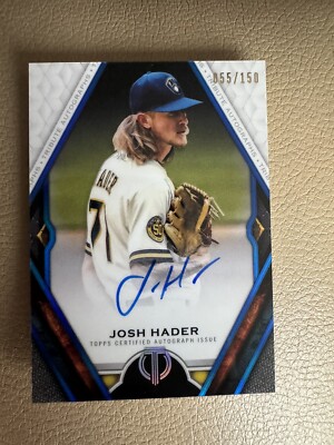 2021 Topps Tribute Tribute Auto Blue /150 Josh Hader #TA-JH Auto H6 | eBay