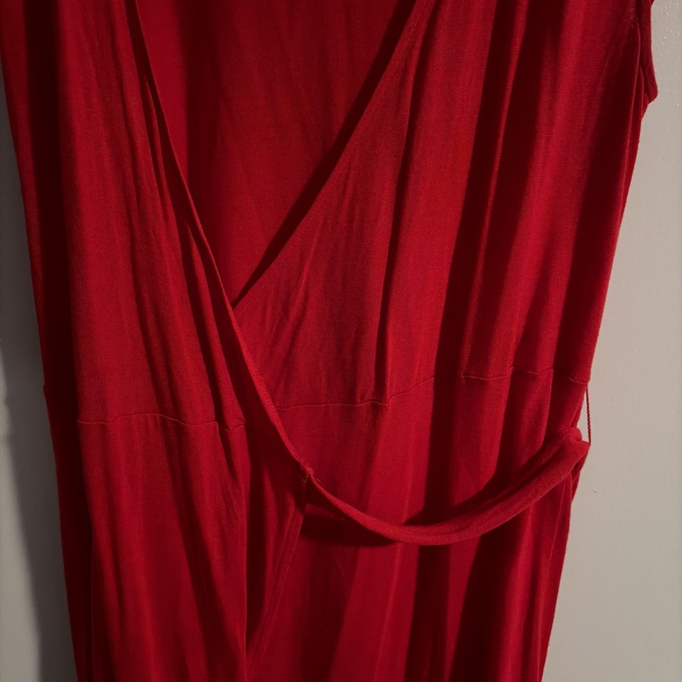 Old Navy Women’s Small Cap Sleeve Knit Wrap Dress Amaryllis Red | eBay