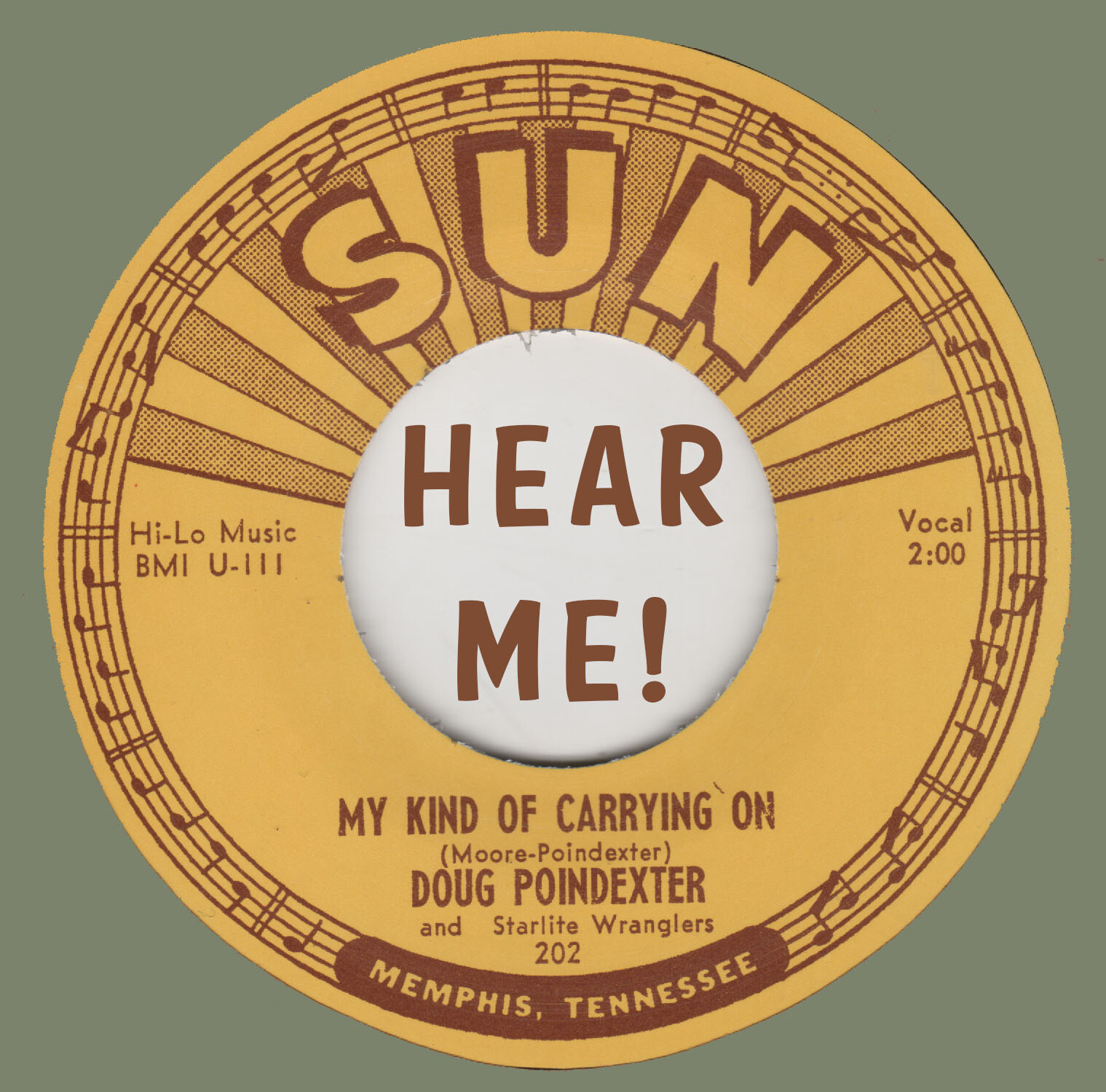 REPRO: SUN 202–DOUG POINDEXTER–MY KIND OF CARRYING ON / NOW SHE CARES ...