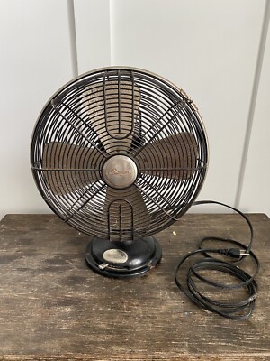 Vintage Hunter Century 12" All Steel 3 Speed Oscillating Table Fan ...