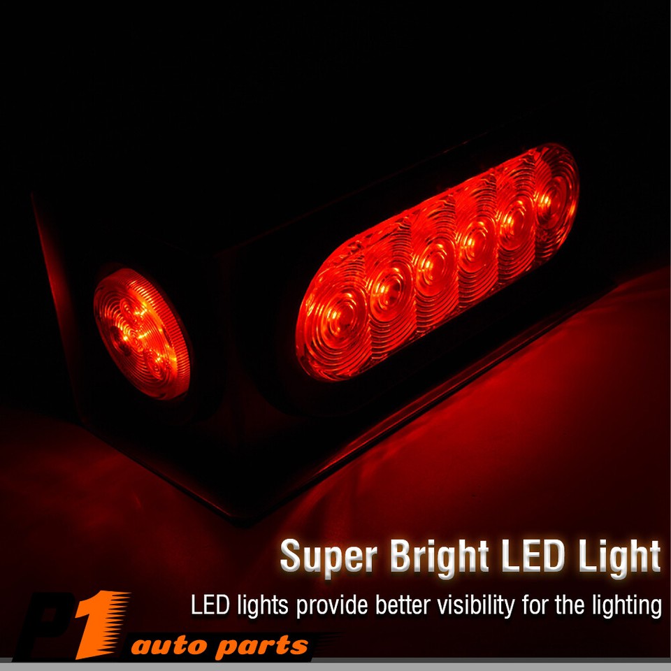 Steel Housing LED Box 6" Oval Tail Light ,2" Marker Light Fits For ...