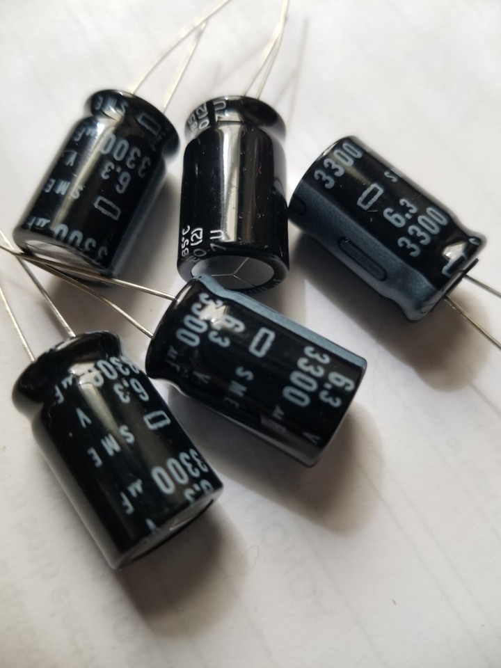 10x Nippon Chemi-Con 3300UF 6.3V Aluminum Electrolytic Capacitor 85C ...