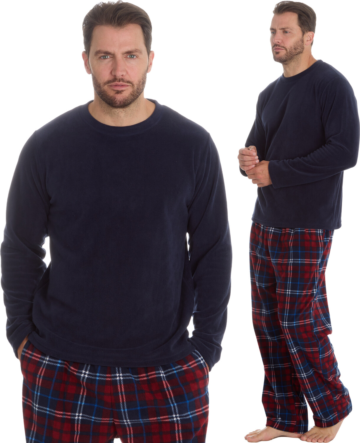 Mens soft fleece loungewear Pyjamas with hood warm pyjama set | eBay