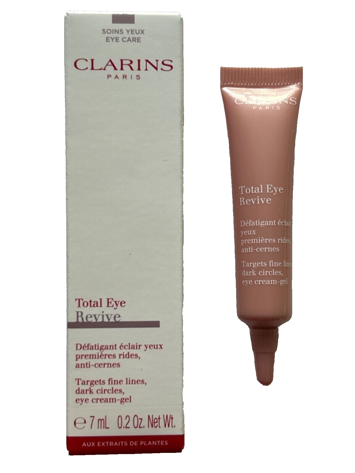 Clarins Total Eye Revive Eye Cream fine lines dark circles 7 ml/0.2 oz ...