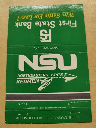 NSU Redmen Football Basketball Schedule 1987 1988 Matchbook Cover ...