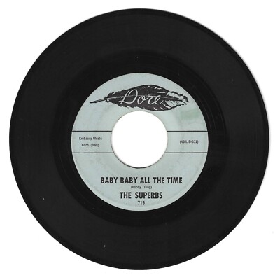 SOUL 45 SUPERBS BABY BABY ALL THE TIME ON DORE VG+ ORIGINAL 2ND PRESS ...