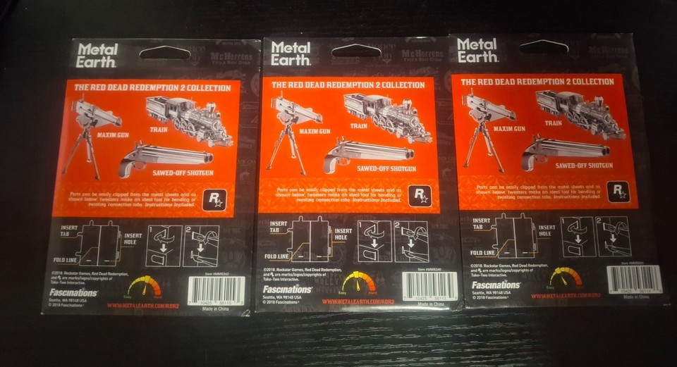 Red Dead Redemption 2 All 3 Metal Earth Models | eBay