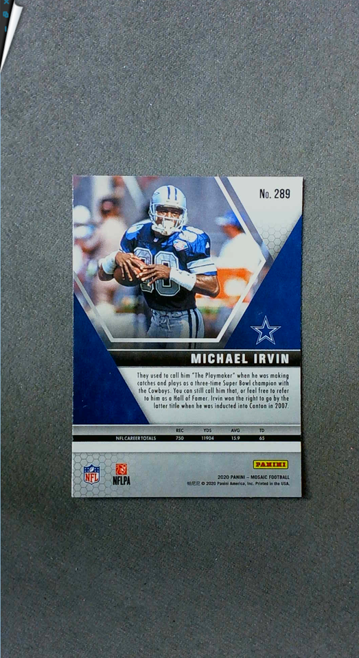 2020 Panini Mosaic Hall of Fame #289 Michael Irvin Cowboys | eBay