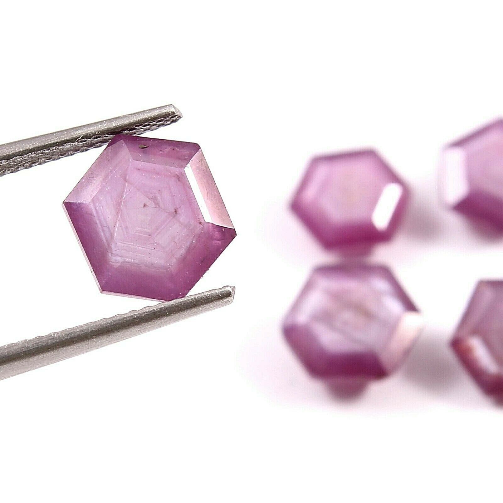 AAA Natural Mozambique CERTIFIED Star Ruby Loose Hexagon Gemstone Cut ...