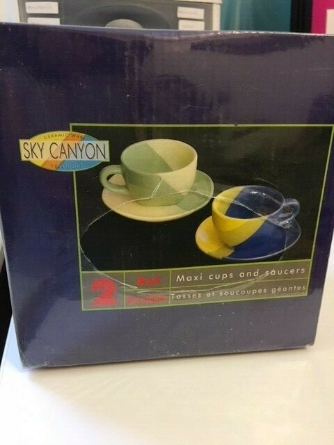 New in Box 2 set Sky Canyon - Ceramic Maxi Cups & Saucers | eBay