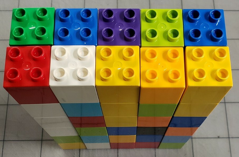 LEGO DUPLO Lot of 60 2x2x2 (Double Height Bricks) Mixed Colors CV5 | eBay