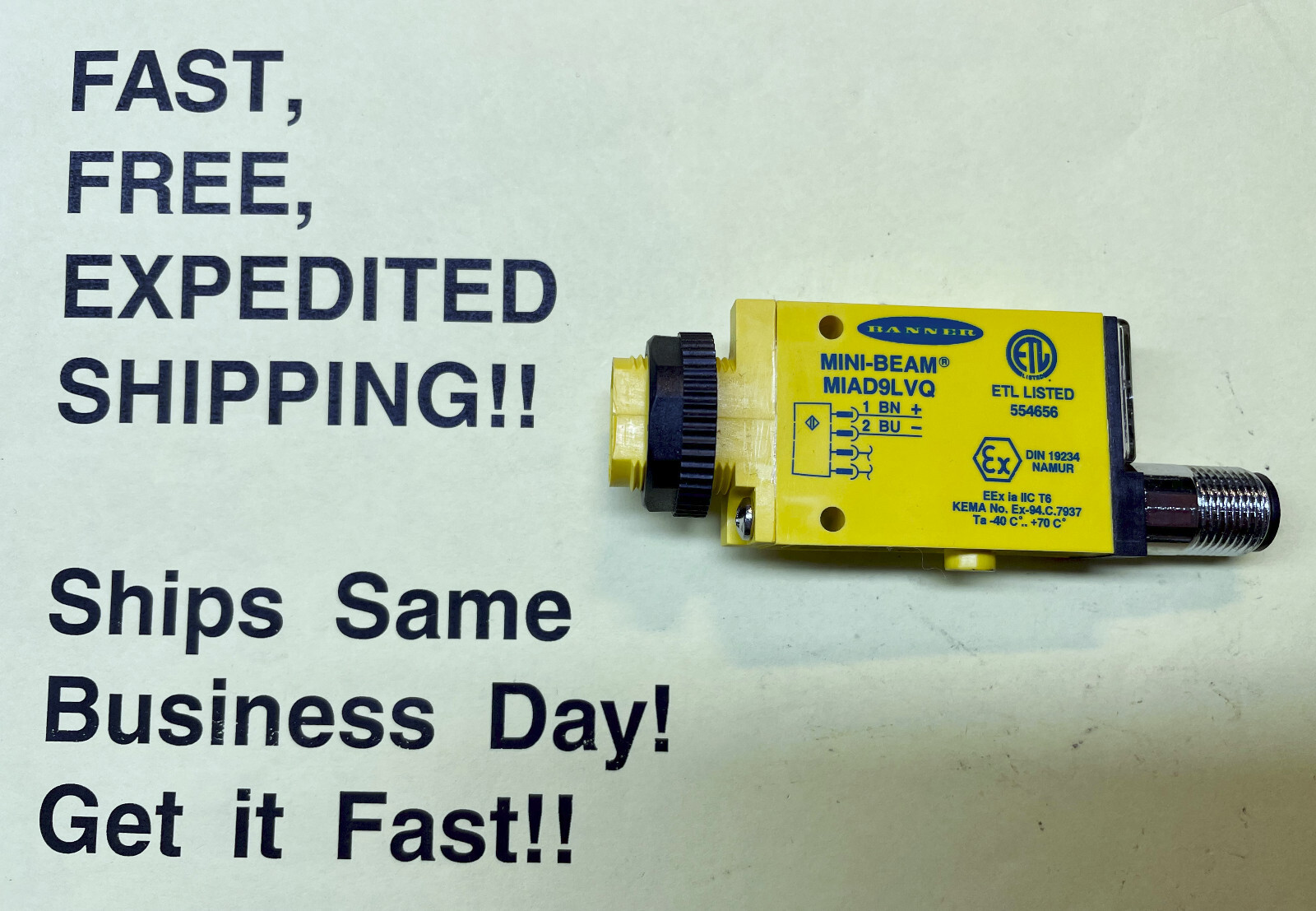 Banner MIAD9LVQ Mini-Beam®; 34474; SHIPS FROM USA - FAST, EXPEDITED AND ...