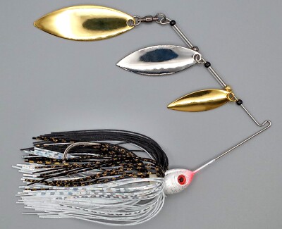 Spinnerbait ~ Gold Chrome ~ Triple Willow - 3/8 oz | eBay
