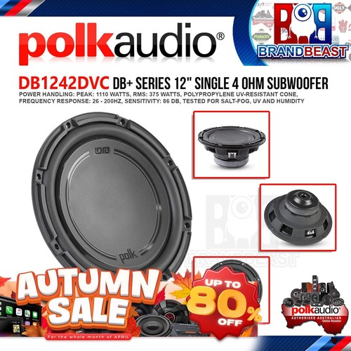 Polk Audio DB1242DVC DB+ Series 12" 1110W 4-Ohm Dual Voice Coil ...