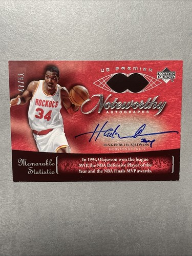 2007 Upper Deck Hakeem Olajuwon Auto EX /51 #PNCARDS | eBay