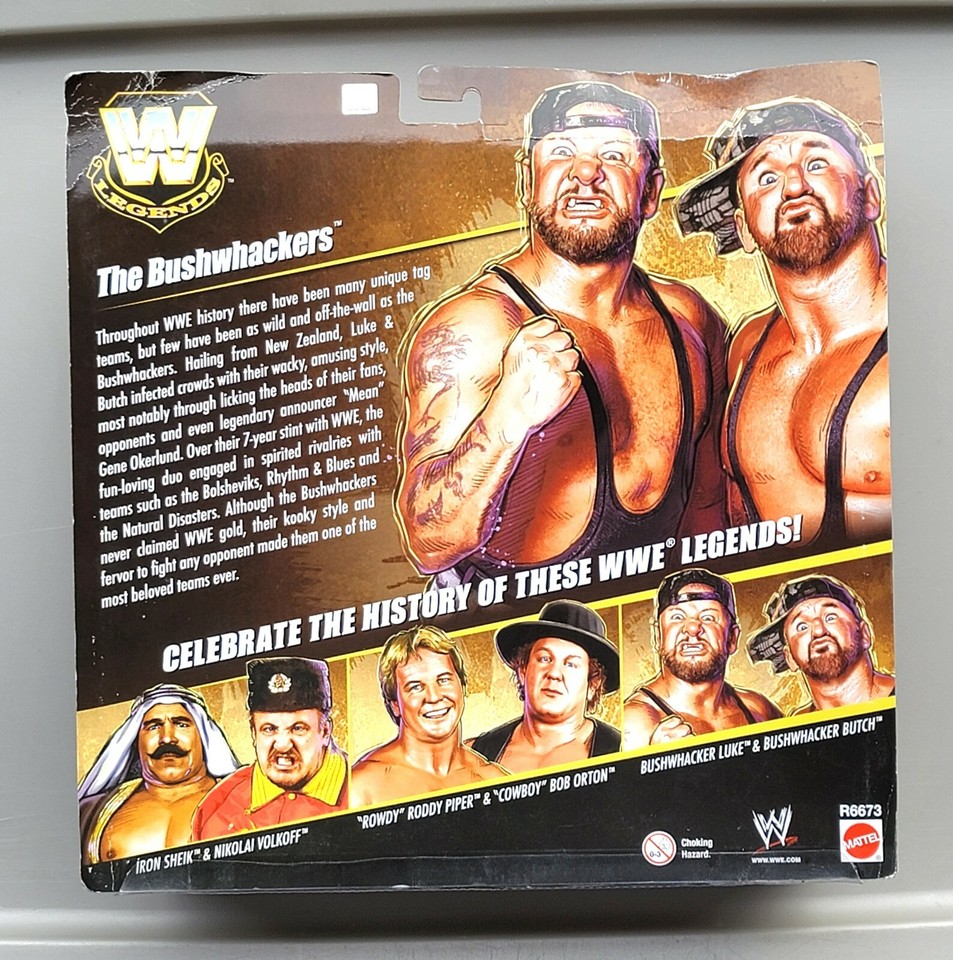 wwe wwf ljn hasbro mattel legends tag team bushwhackers luke & butch ...