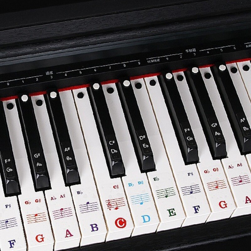 Beginner Piano Learning Stickers Key Markers PVC Texture for Digital ...