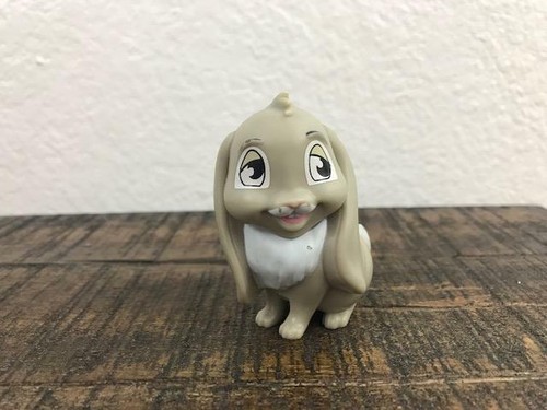 Sofia the first clover bunny rabbit pvc cake topper toy bushy tail grey ...