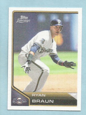 2011 Topps Baseball Lineage CLOTH STICKERS Ryan Braun TCS44 Milwaukee ...