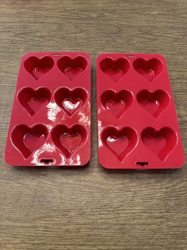 Heart Shaped Silicone Cupcake Baking Cupcake Pan Molds - Red Times Two ...