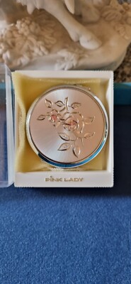 Pink Lady Powder Compact, Vintage cosmetics, face powder, make up ...