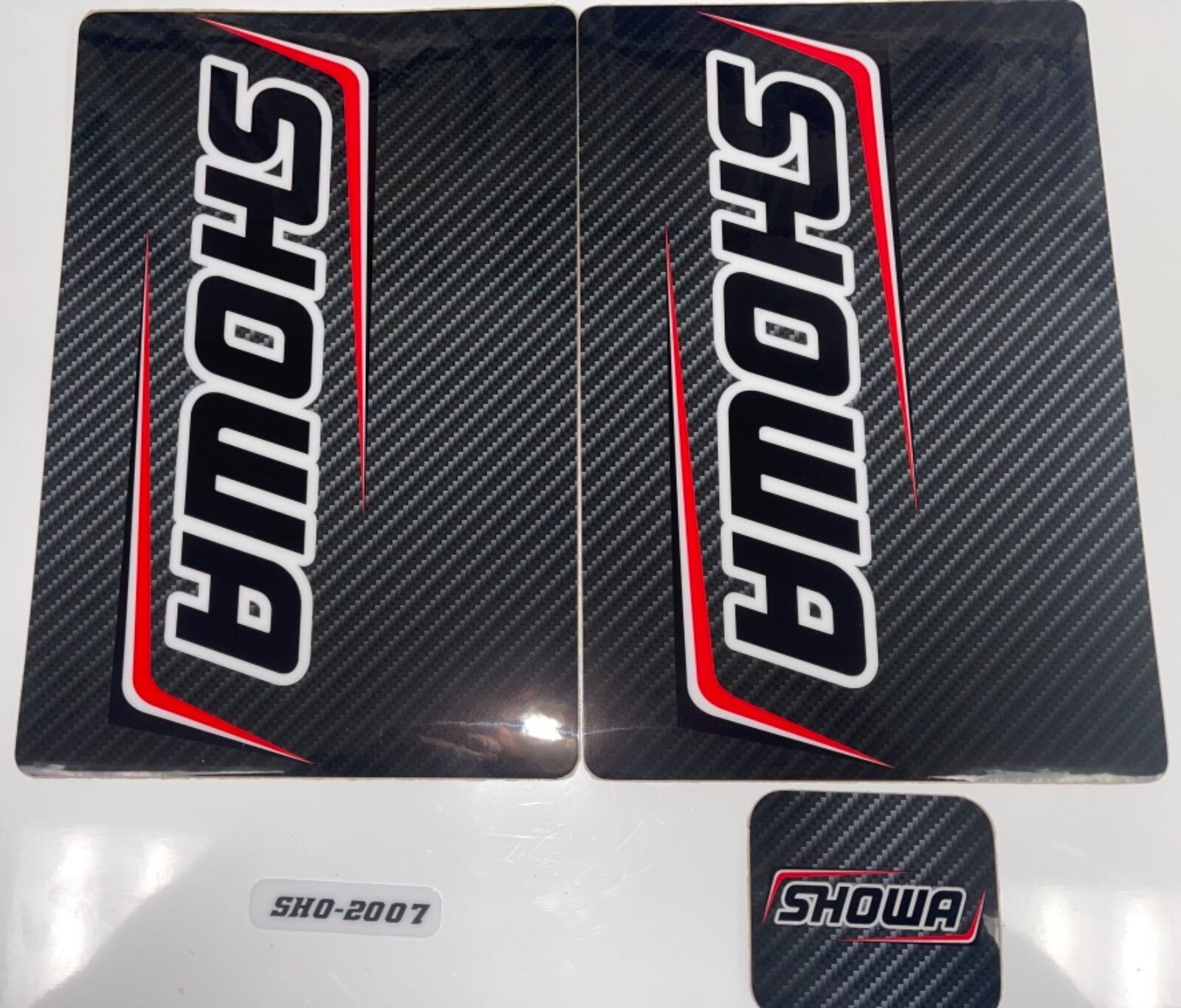 Showa Fork Stickers Decal Shock Suspension Decals Set (Black-Red)(9x6 ...