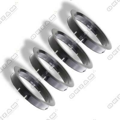 4 WHEEL RIM SPACER SPIGOT RINGS FOR ALUMINUM RIMS BLACK - Ø 76.0 mm - ø ...