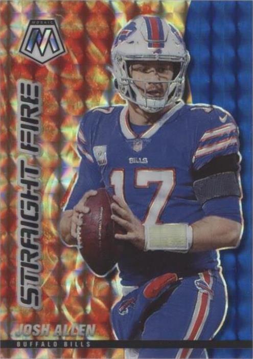 2021 Panini Mosaic - Straight Fire Josh Allen #SF3 Blue Mosaic Prizm ...