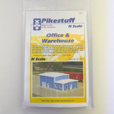 Rix Products Pikestuff 541-8017 N Scale Office & Warehouse Building Kit ...