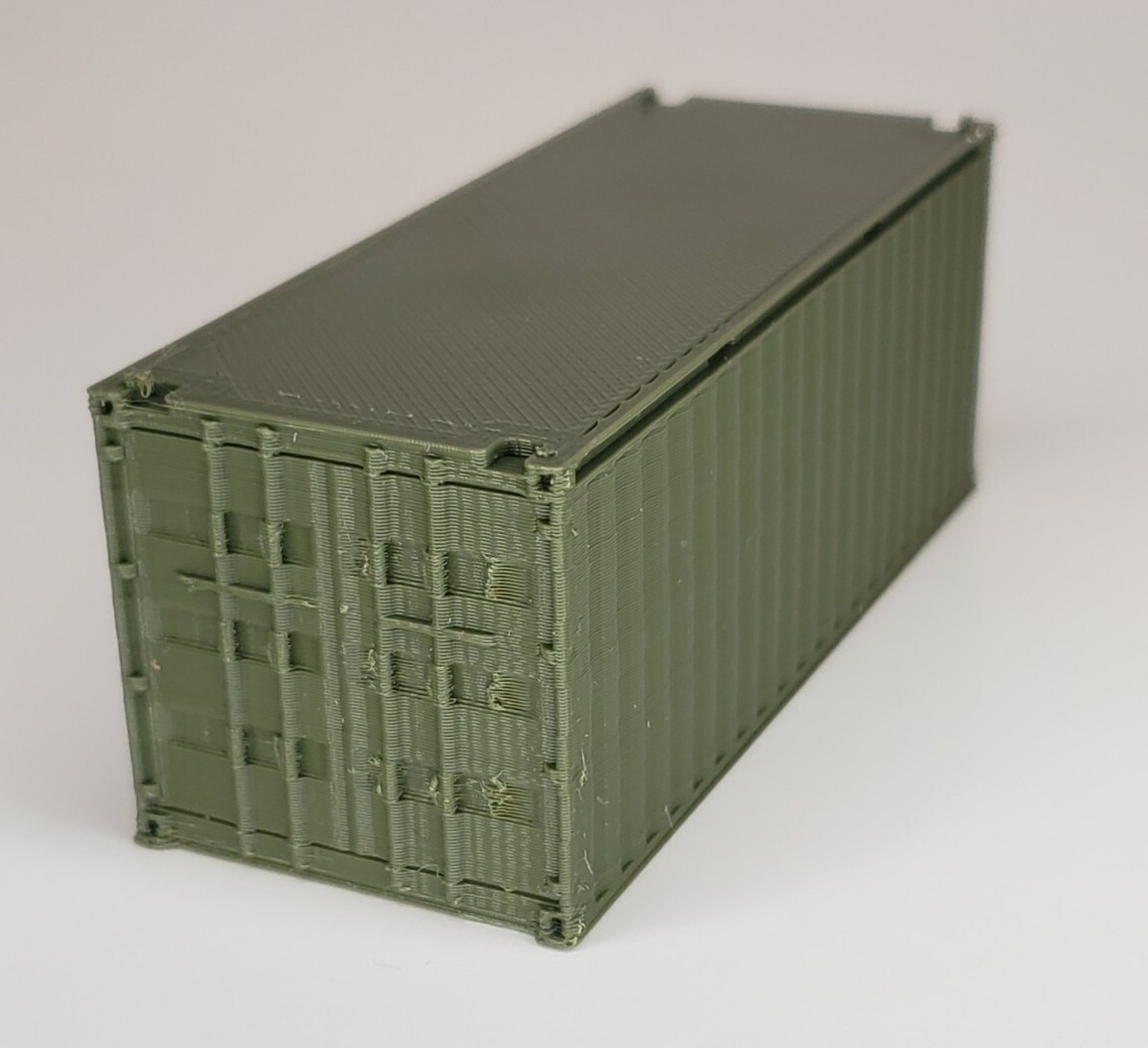Set of 2 - HO Scale 20' Ft Shipping Containers - Green - Train Freight ...