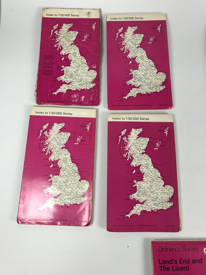 Job lot of 13 Vintage Ordnance Survey Landranger Sheet Maps Great ...